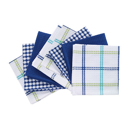 Click here for T-Fal Waffle 8-pc. Dish Cloth Set  One Size  Blue prices