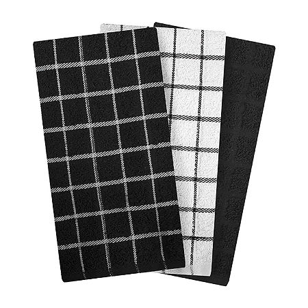 Click here for Ritz Terry Check 3-pc. Kitchen Towel Set  One Size... prices