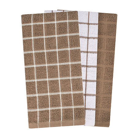 Click here for Ritz Terry Check 3-pc. Kitchen Towel Set  One Size... prices
