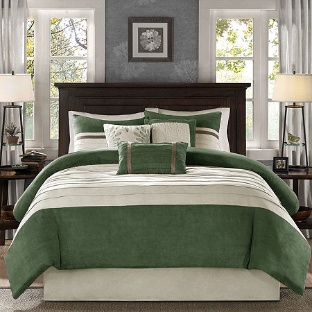Madison Park Palmer Faux Suede 7 Pc. Comforter Sets