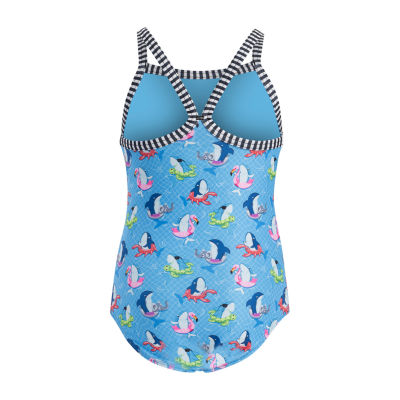 Dolfin Little & Big Kid Girls Easy-on + Easy-off Animal One Piece ...