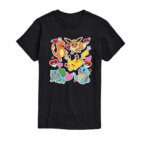 Click here for Mens Short Sleeve Pokemon Valentines Day Graphic T... prices