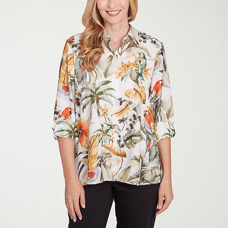 Click here for Alfred Dunner Classics Womens 3/4 Sleeve Blouse  P... prices