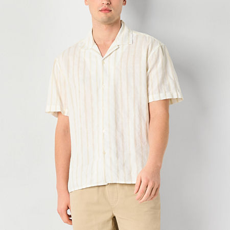 Click here for Arizona Mens Textured Button-Down Shirt  Medium  W... prices