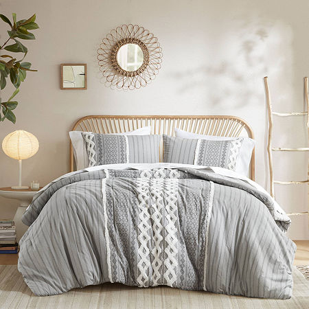 Ink+Ivy Imani 3-Pc. Comforter Set  Full/Queen - Charcoal