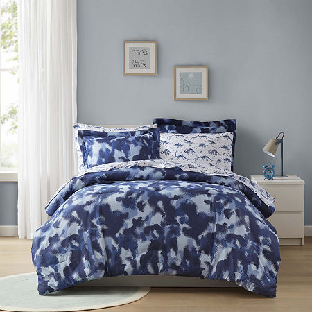 Click here for INK+IVY Kids Austin Blue Camo Complete Bedding Set... prices