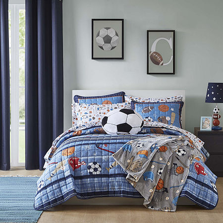 Click here for INK+IVY Kids Varsity Sports Quilt Set  One Size  B... prices