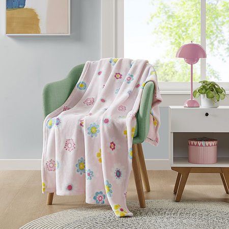 Click here for INK+IVY Kids Floral Throw  One Size  Pink prices
