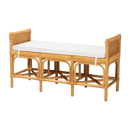 Click here for Nairi Rattan Bench  One Size  White prices