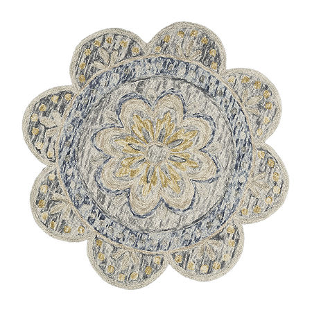 Click here for Daisy Aby Floral Hand Tufted Indoor Round Area Rug... prices