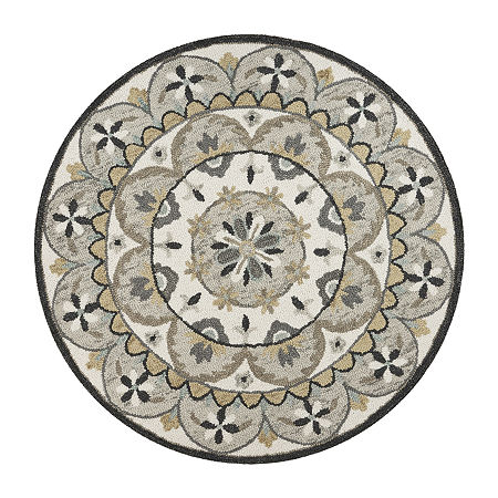 Click here for Daisy Dia Floral Hand Tufted Indoor Round Area Rug... prices