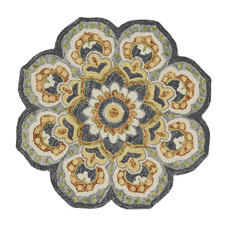 Click here for Daisy Bel Floral Hand Tufted Indoor Round Area Rug... prices