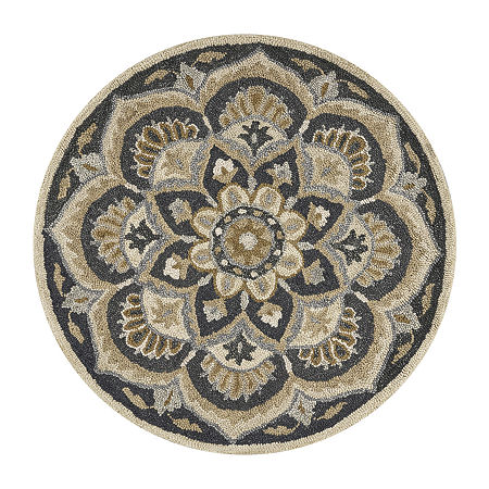 Click here for Lr Home Radiance Rdc-062 6 x 6 Round Area Rug - Bl... prices