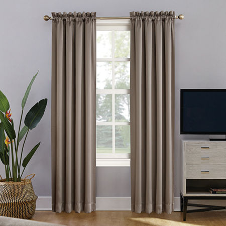Oslo Theater Grade Extreme 100 Blackout Rod Pocket Curtain Panel - Taupe
