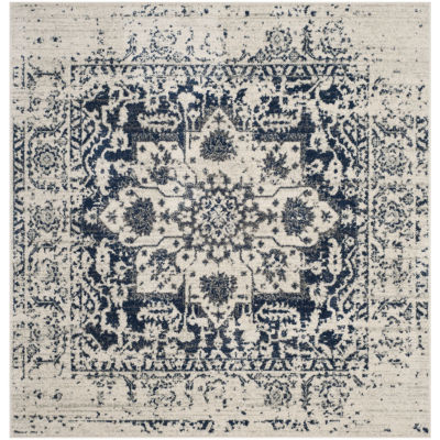 Safavieh Madison Collection Alene Oriental Area Rug, Color: Cream Navy ...