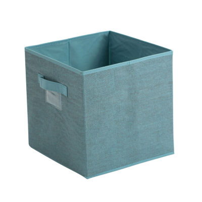 Kennedy International Square Teal Fabric Storage Boxes 25434DUSTYBLUE ...