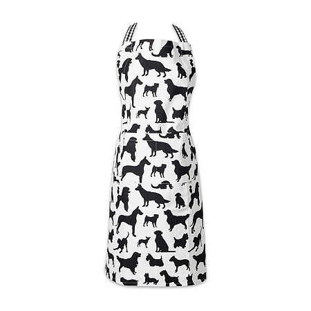 Click here for Design Imports Dog Print Chef Apron  One Size  Bla... prices