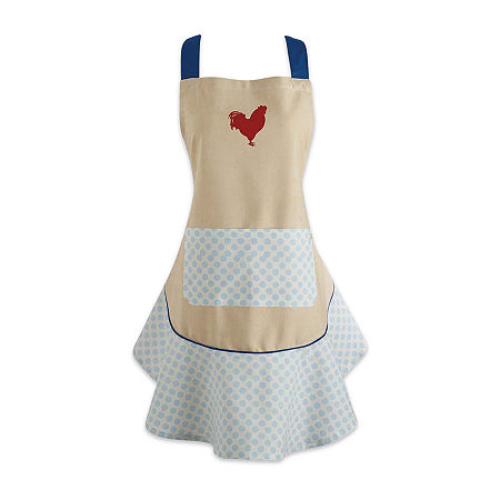 Click here for Design Imports Red Rooster Ruffle Apron  One Size... prices