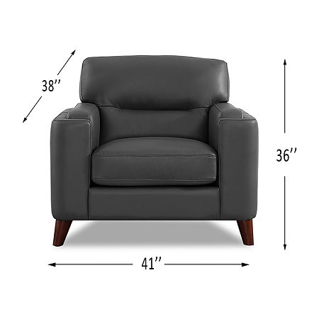 Click here for Elm Leather Upholstery Collection Track-Arm Chair... prices