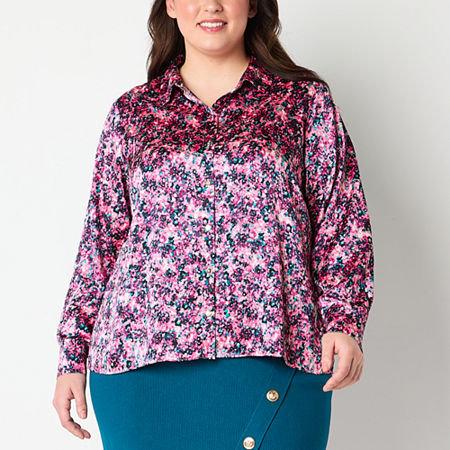 Click here for Bold Elements Womens Plus Long Sleeve Satin Blouse... prices