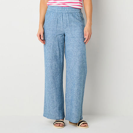 Click here for St. Johns Bay Womens Wide Leg High Rise Tall Trous... prices