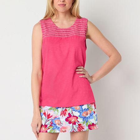 Click here for St. Johns Bay Womens Round Neck Sleeveless Tall Ta... prices