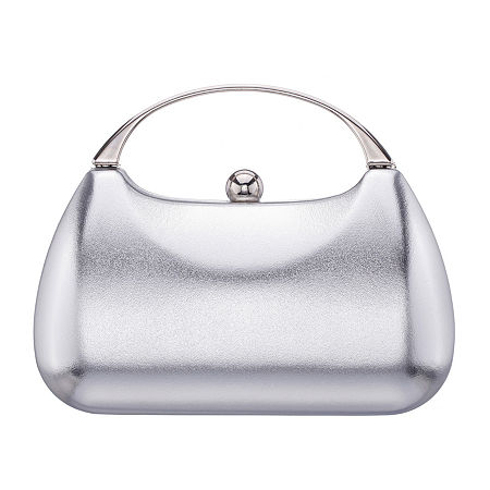 Click here for N By Nina Curved Metallic Minaudiere Evening Bag... prices