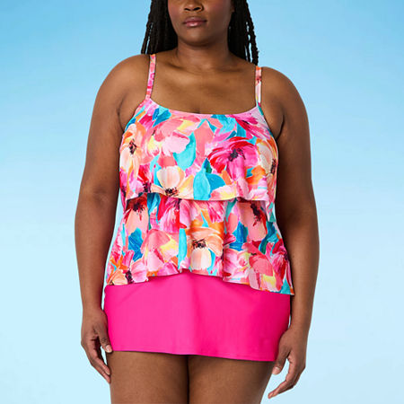 Click here for Sonnet Shores Tankini Swimsuit Top Plus  20w  Pink prices
