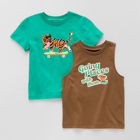Click here for Okie Dokie Toddler & Little Boys Crew Neck Sleevel... prices