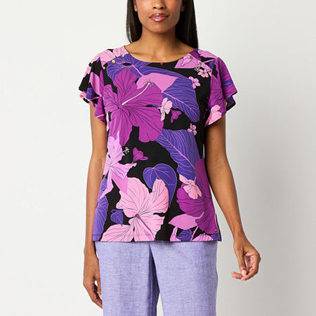 Click here for Liz Claiborne Womens Round Neck Short Sleeve Blous... prices
