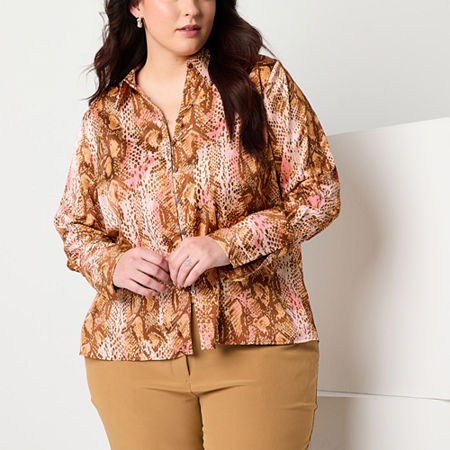 Click here for Worthington Womens Plus Long Sleeve Cuffed Sleeve... prices