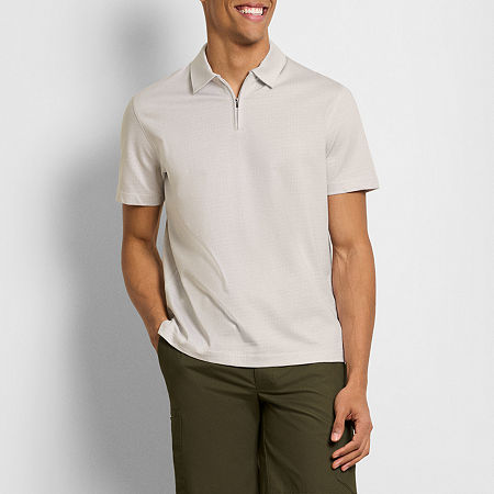 Click here for Van Heusen Essential Zip Mens Short Sleeve Polo Sw... prices