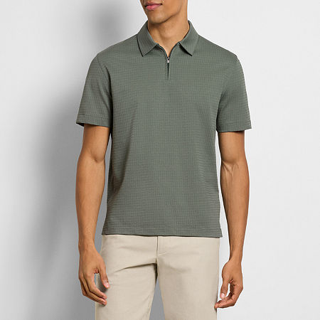 Click here for Van Heusen Essential Zip Mens Short Sleeve Polo Sw... prices