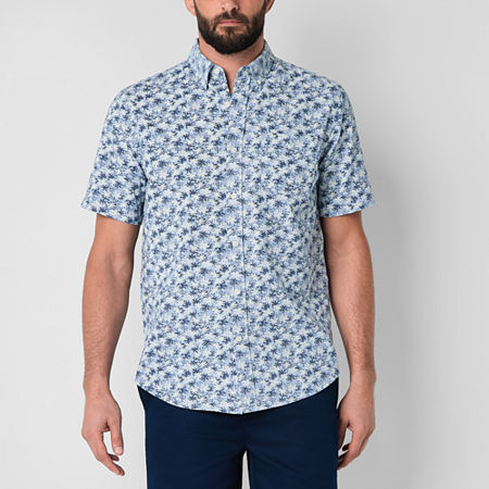Click here for St. Johns Bay Printed Chambray Mens Short Sleeve C... prices