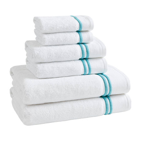 Click here for Madison Park Roan Border 6-pc. Quick Dry Bath Towe... prices