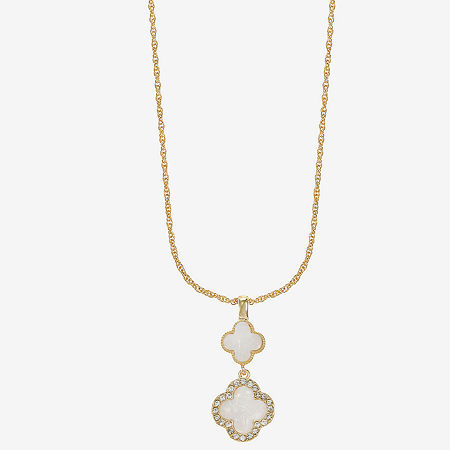 Click here for Monet Jewelry Womens Glass Clover 17 Inch Pendant... prices