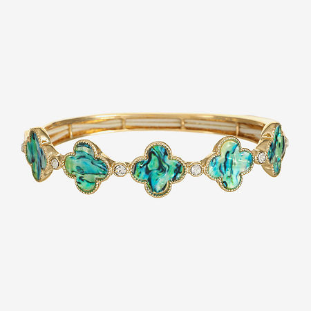 Click here for Monet Jewelry Womens Glass Clover Stretch Bracelet... prices