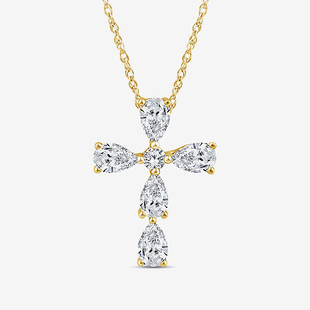 Click here for Cross (F/Si1) Womens 1/2 CT. T.W. Lab Grown White... prices