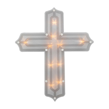 Click here for Northlight 14 Lighted Cross Window Easter Window D... prices