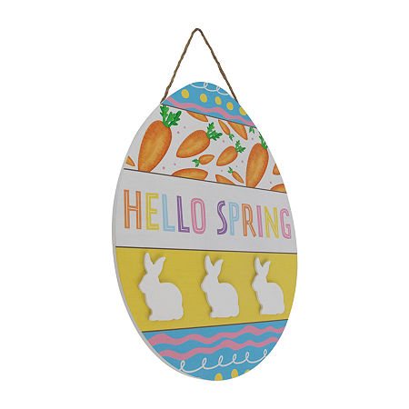 Click here for Northlight 16 Hello Spring Egg Wooden Wall Sign  O... prices