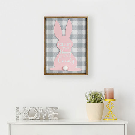 Click here for Northlight 16 Framed Follow The Bunny HeS Got Cand... prices