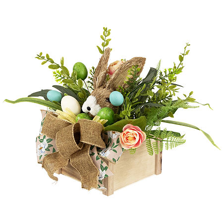 Click here for Northlight 12 Boxed Floral Arrangement With Bunny... prices