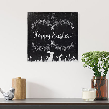 Click here for Northlight 18 Black And White Happy Bunnies Canvas... prices