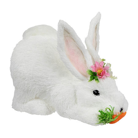 Click here for Northlight 9 White Rabbit With Carrot Easter Figur... prices