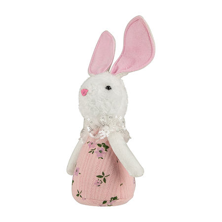 Click here for Northlight 11 Pink Spring Floral Bunny Easter Figu... prices
