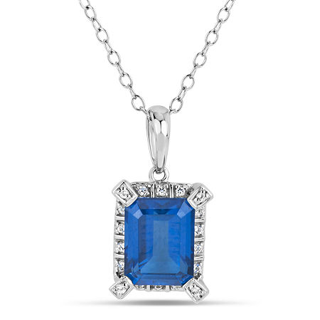 Click here for Womens Genuine Blue Topaz Sterling Silver 18 Inch... prices