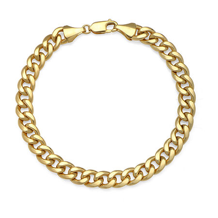 Click here for Mens 14K Gold 9 Inch Semisolid Curb Chain Bracelet... prices