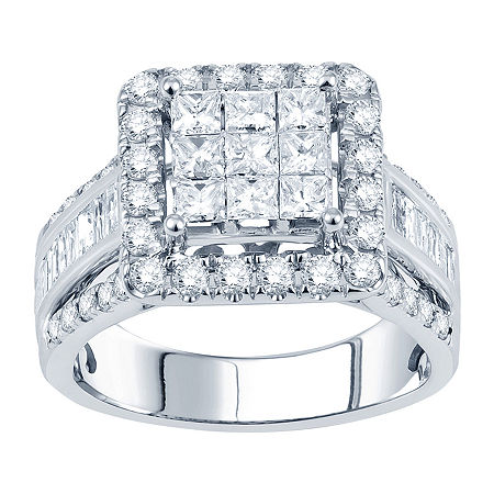 Click here for 2 CT.T.W. Natural Princess Diamond Deco-Style Enga... prices