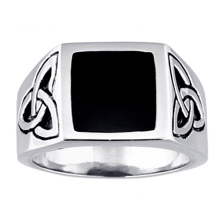 Click here for Mens Stainless Steel Celtic Knot Ring with Resin... prices