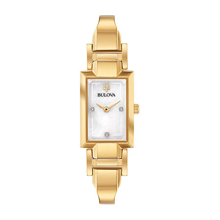 Click here for Bulova Womens Diamond-Accent Gold-Tone Stainless S... prices